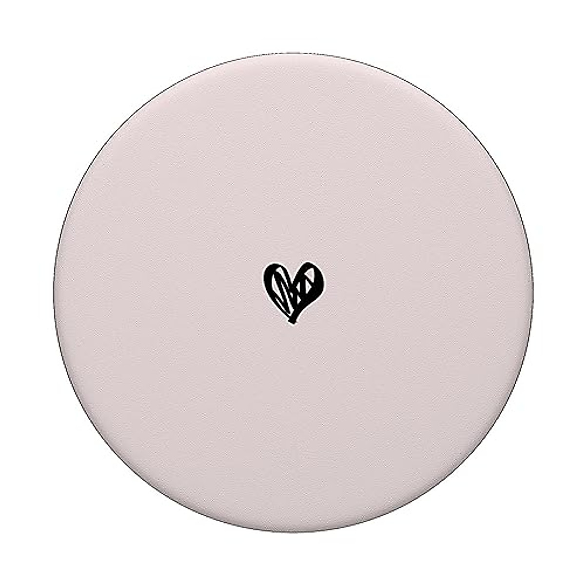 Pink Hand Drawn Heart Love Minimalist PopSockets Swappable PopGrip