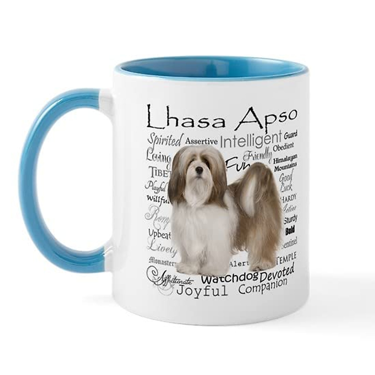 CafePress Lhasa Apso Traits Mugs Ceramic Coffee Mug, Tea Cup 11 oz
