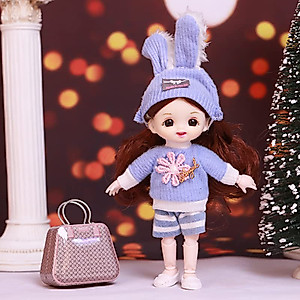 Albrost 6 Inch Princess Mini Doll Clothes, 20 Sets Fashion Doll Outfits for 6inch Small Doll Girl Christmas Birthday Gifts