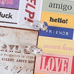 Yalis Push Pins 600 Count, Standard Clear Thumb Tacks Steel Point and Clear Plastic Head