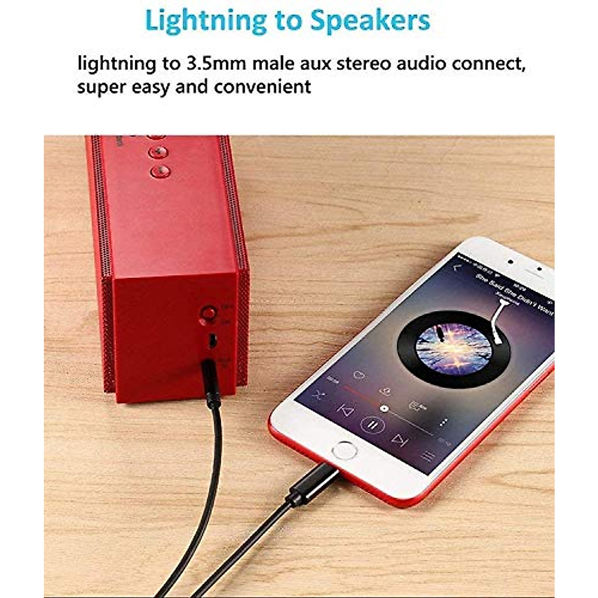 [Apple MFi Certified] AUX Cord for iPhone,2 Pack Lightning to 3.5mm Aux Cable for Car Compatible with iPhone 12/11/XS/XR/X/8/7/iPad/iPod for Car/Home Stereo,Speaker,Headphone - 3.3ft White & Black