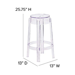 Flash Furniture Laney 25.75'' High Transparent Counter Height Stool