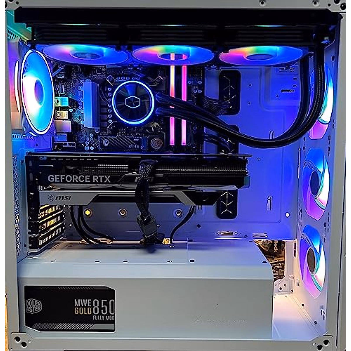 AVGPC Blizzard Gaming Computer - Intel i9 11900K 8-Core 3.5 GHz, RTX 3080 10GB, 32GB DDR4 3600MHz, 360MM Liquid Cooler, 2TB NVMe M.2 SSD, TD500 Mesh White Case, WiFi/AC, Windows 11