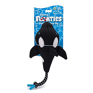 fabdog Floaties Dog Toys - Squeaky Floating Water Toys for All Breeds - Cute & Durable Duck Puppy Toys - Fun Nylon Squeak Toy Made with Recycled Materials | Whale