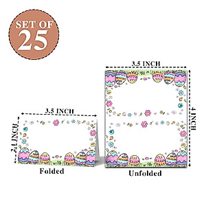 Easter Table Place Cards, Spring Seating Place Cards for Tables, Holiday Party Tent Cards, Food Tent Labels for Easter Party, Scored for Easy Folding, 25 Pack(A08)