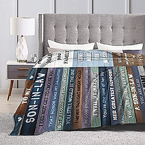 to My Loving Son-in-Law Gifts Ultra-Soft Throw Blanket for Bed Sofa Travel Best Birthday Gift for Son-in-Law