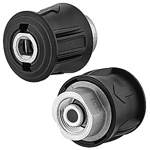 Tondiamo 2 Pcs Pressure Washer Adapter Pressure Washer Fitting M22 14mm Female Fitting Pressure Washer Hose Connector for Gun and Power Washer Pressure Washer Coupler Only Compatible with Karcher Hose