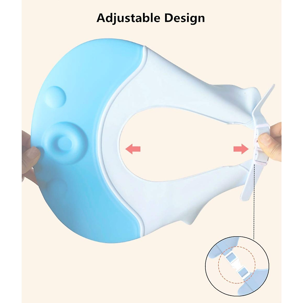 Bath Shower Visor Protection Soft Cap for Shower and Bath Time Safety for Toddlers, Baby and Children Above 6 Months (Blue)