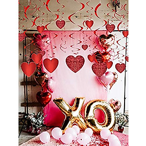 Valentine Decorations Hanging Swirls Valentines Day Decorations Wedding Anniversary Decorations Pack of 30 Hanging Heart Swirls Valentines Decorations Valentines Day Decor Valentines Day Hanging Decor