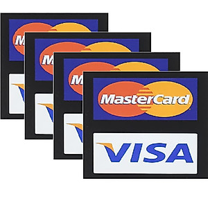 smartEshop MasterCard/Visa Credit Card Vinyl Decals Stickers (Pack of 4)