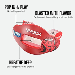Shock Doctor Kool Aid Lip Guard Mouth Guard - Max Air Flow, Full Mouth Protection Compatible with Braces, Lip Guard, Instant Fit Mouthguard for Football, Hockey, Lacrosse