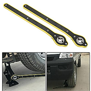 Pair 13.4in Ratchet Set, 2T Load Bearing, Positive and Negative Reversing Knob Designdrive Ratchet Handle Suitable for Small Cars Such As Cars, Suvs, and Trucks(Cars Below 2T)