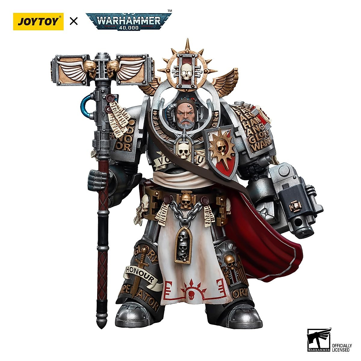 JOYTOY 1/18 Action Figures Warhammer 40k Mecha Grey Knights Grand Master Voldus