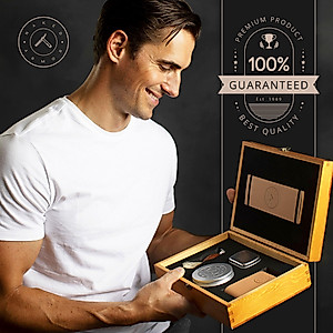 Amazing Naked Armor Straight Razor Kit, Shave-Ready Japanese Steel Blade, Complete Straight Razor Shaving Kit for Men, Straight Razor Beginner Kit, Straight Razors For Men Kit