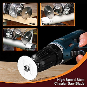 Cutting Wheel Set for Rotary Tool 36pcs High speed steel circular saw blade,Toolman Set Includes: 10PC Diamond Cutte, Compatible with dewalt, makita, ryob,and skill bosch.