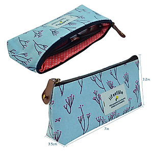 Miayon Countryside Flower Floral Pencil Pen Case Cosmetic Makeup Bag Set of 3 by Miayon