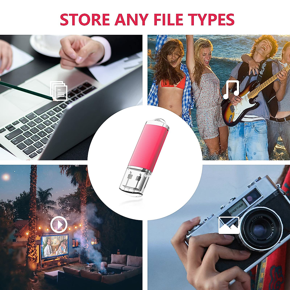KOOTION 2GB USB 2.0 Flash Drives 10 Pack USB Flash Drives Pen Drive Memory Stick Thumb Drive USB Drives, Red