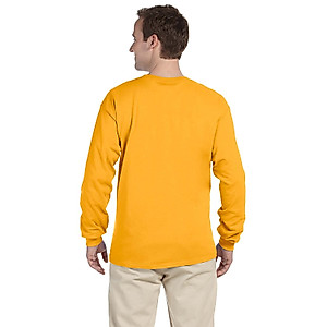 Fruit of the Loom Adult 5 oz. HD Cotton™ Long-Sleeve T-Shirt XL GOLD