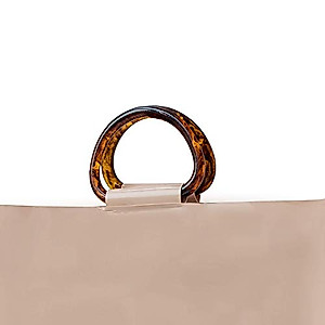 Designer Plastic purses and handbags - Vynyl Clear Transparent Bag - PVC Bags clear Purse - Waterproof Designer Clear Handbags - Bolsa Trasparente de Mujer (High Glass Powder)