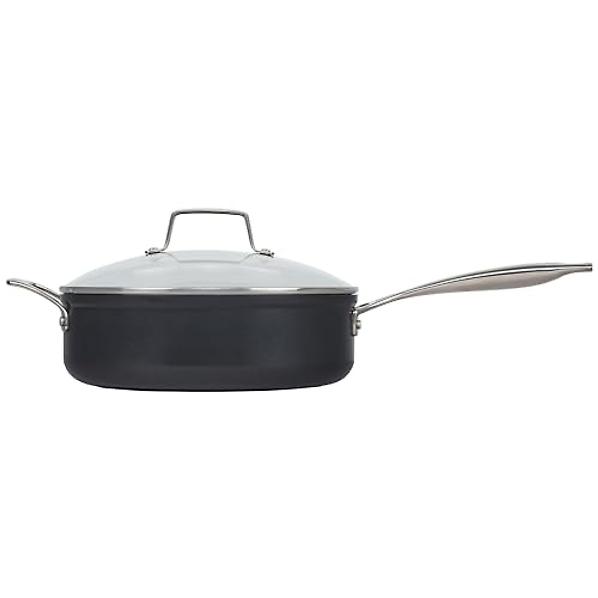 Le Creuset Essential Non-stick Ceramic Sauté Pan with Glass Lid, 4 ¼ qt.