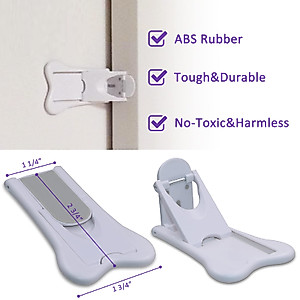 4 Pack Sliding Door Lock for Child Safety, Baby Proof Locks for Sliding Glass Doors, Closets, Patio Door, Window - Childproof Sliding Door Locks - No Screws or Drills
