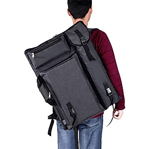 Ibluelover 4K Art Portfolio Carry Case Bag Drawboard Storage Tote Portable Handheld Shoulder Box Artist Drawing Board Sketch Easel Art