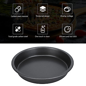 2Pcs Baking Tray for Pizza, NonStick Aluminum Pizza Dish 6/9/10/12in Deep Pizza Baking Tray, for Pizza Making, Oven Baking Tray(6 inches)