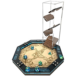 C4Labs Dice Tray-10 Octagon-Wood with Laser Etched Eldritch Cthulhu Lovecraft