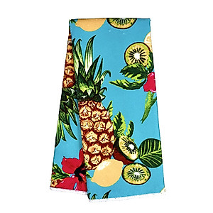 Greenbrier Home Collection Tropical Pineapple Vibes Party Polyester Kitchen Towels, 15x25 in, Set of 2, (219279-Flg-2)