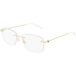 Montblanc Rimless Eyeglasses MB0075O 002 Gold/Transparent 56mm 0075