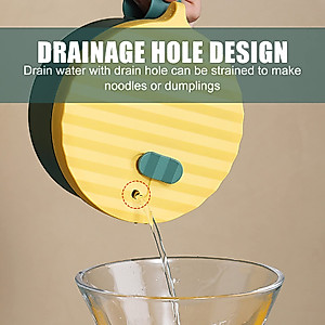 Microwave Ramen Noodle Bowl Set: Microwave Ramen Bowl with Lid, Handle and Chopsticks, Ramen Noodle Microwave Bowl Dishwasher Safe for Noddles, Pasta, and Soup, Home Office Dorm Room (Yellow & Green)