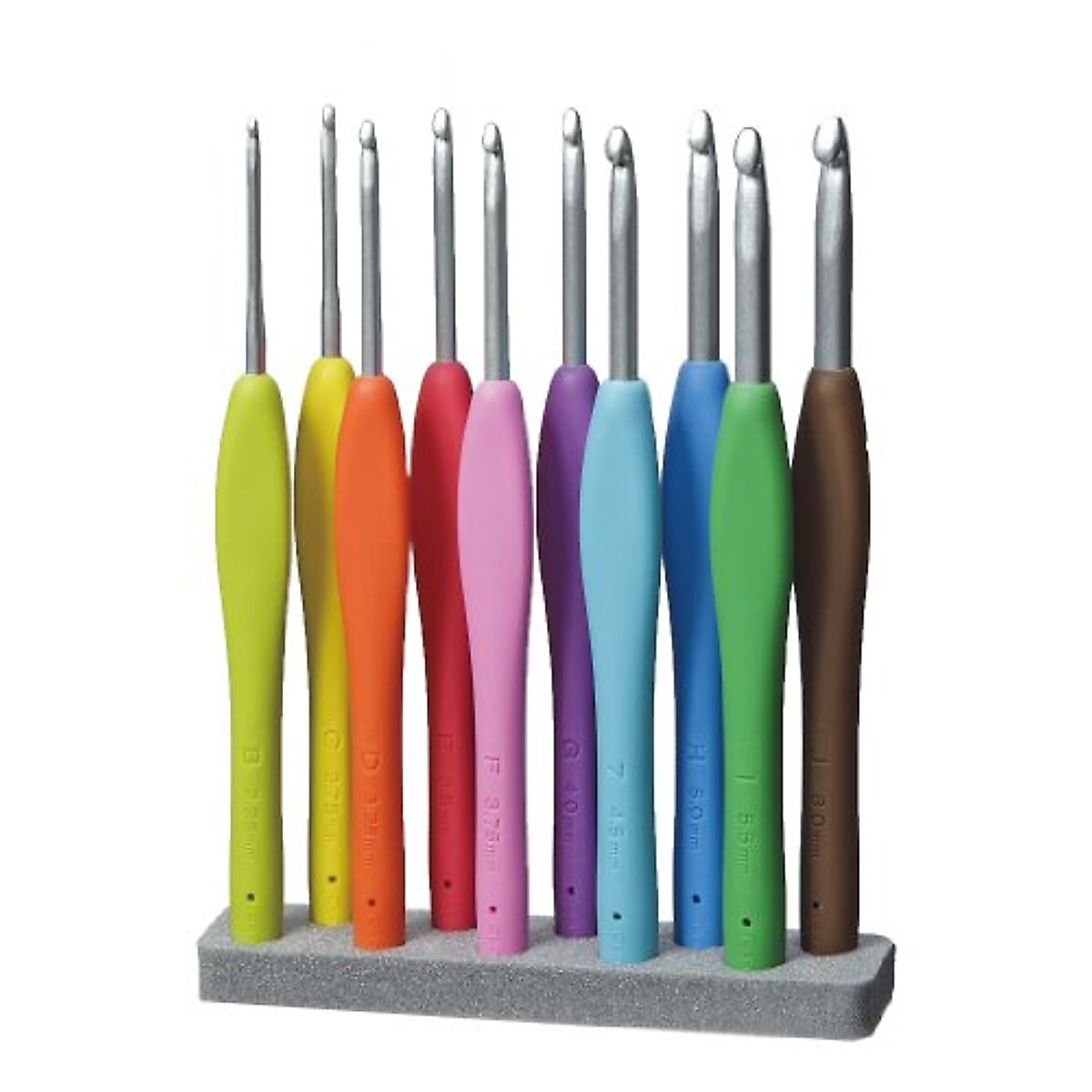 Clover 3672 Amour Crochet Hook Set, 10 sizes