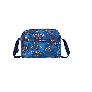 LeSportsac Carousel Chords Daniella Crossbody Bag, Style 2434/Color E480, Whimsical Playful Design – Adorable Carousel Horses, Dogs & Cats, Butterflies, Bows & Floral Bouquets