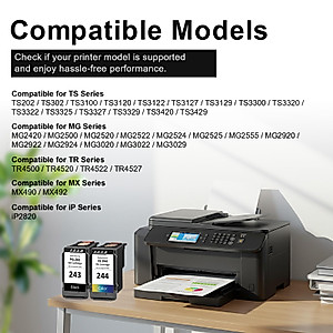 243 and 244 Ink Cartridges Combo Pack, ATOPINK Remanufactured Ink Cartridge Replacement for Canon PG-243 CL-244 (Black, Color) | for Pixma TR4520 MG3022 MX490 MG2522 MG2520 TS202 TR4527 MG2920 Printer