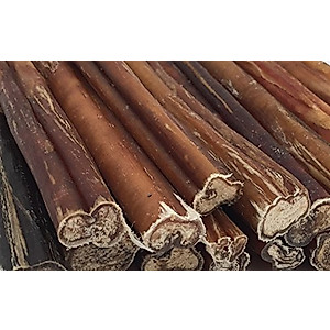 Top Dog Chews - Thick 6 Inch Bully Sticks, 100% Natural Beef, Free Range, Grass Fed, High Protein, Supports Dental Health & Easily Digestible, Dog Treat for Small, Medium & Large Dogs, 12 Pack