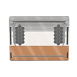 MightySkins Glossy Glitter Skin Compatible With Alienware X17 R2 (2022) Full Wrap Kit - Neutral Stripes | Protective Durable High-Gloss Glitter Finish | Easy To Apply & Change Styles | Made in the USA