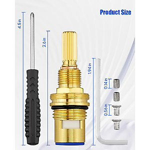 Urnqowuy Brass 1-001 Widespread Cartridge Cold Side Fit for Newport Brass 1-001 Faucet Ceramic Cold Cartridge
