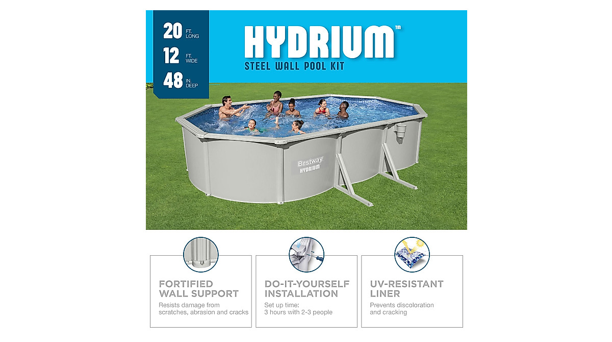 Bestway Hydrium 20' x 12' Steel-Frame Pool Set