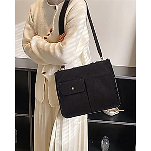 Corduroy Tote Bag Women Messenger Bag Satchel Bag Shoulder Bag Crossbody Bag Large Tote Handbag Cute Hobo Bag 2023