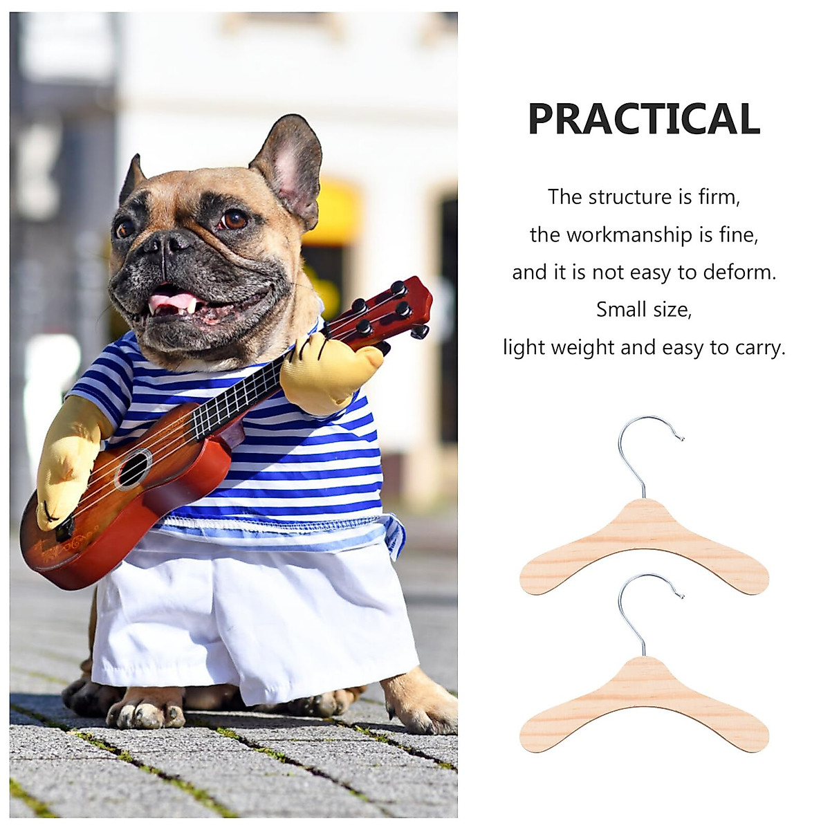 Totority Clothes Hangers 10pcs Clothes Hanger Dog Clothes Hanger Wood Hanger Dog Clothes Rack Clothes Hanger Home Pet Costume Miniature Item Rack Hanger Wooden Hangers