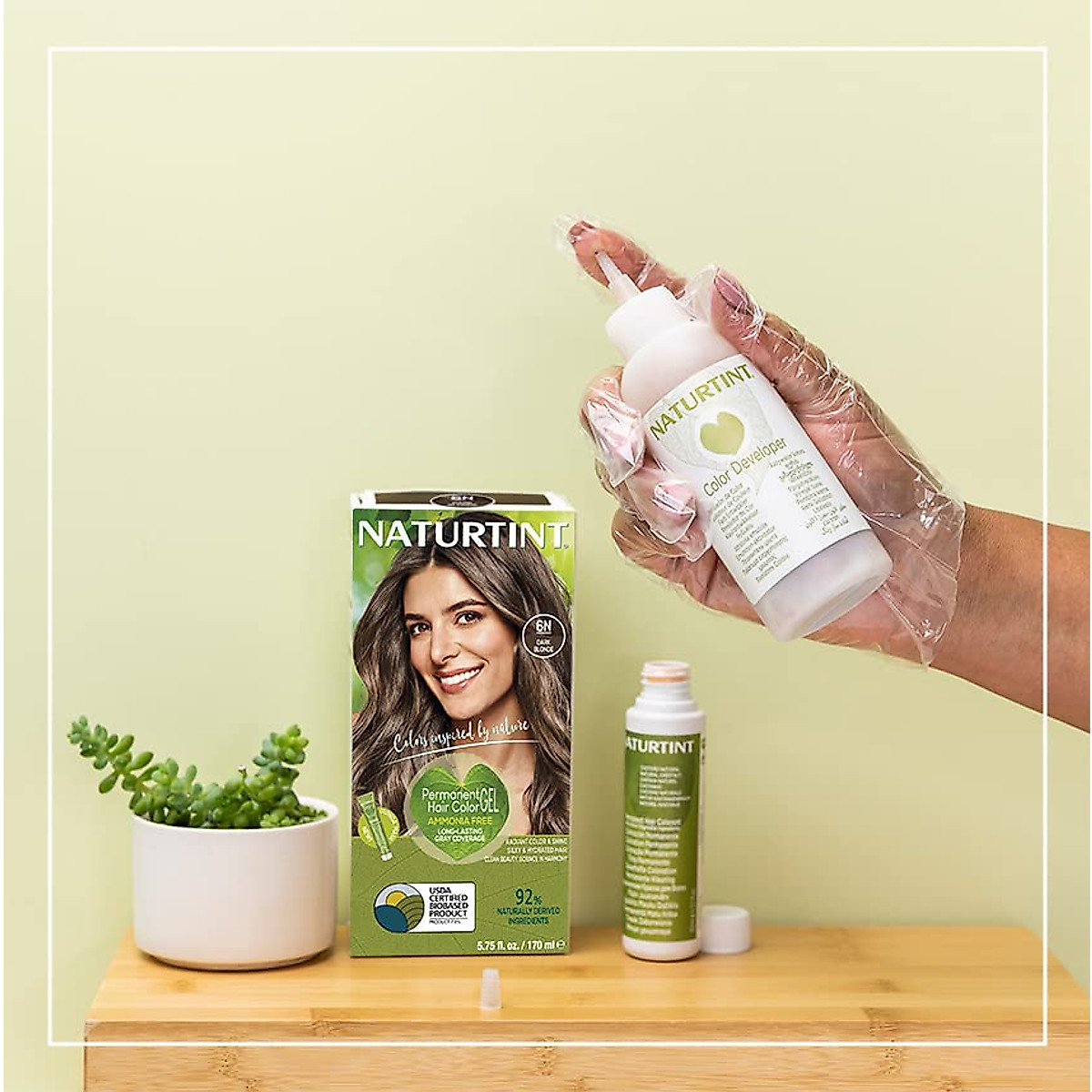 Naturtint Permanent Hair Color 6N Dark Blonde (Pack of 1), Ammonia Free, Vegan, Cruelty Free, up to 100% Gray Coverage, Long Lasting Results