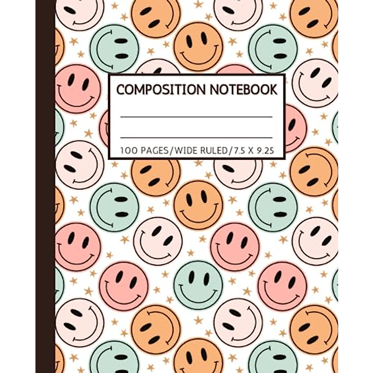 Composition Notebook Wide Ruled: Smiley Faces Aesthetic Preppy Notebook | Cute Composition Notebooks For Teen Girls