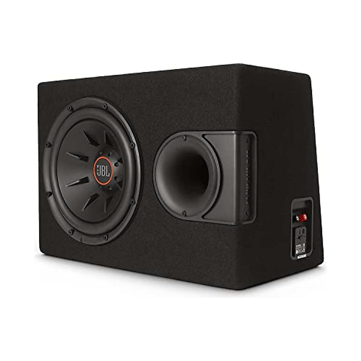 JBL S2-1224SS SERIES II 1100 WATTS 12 inch SELECTABLE 2 OR 4 OHM SUBWOOFER ENCLOSURE (Renewed), black and silver