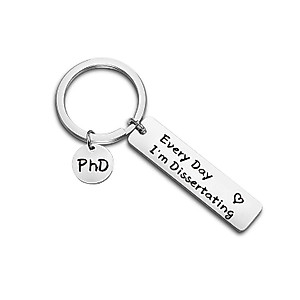 TGBJE PhD Gift PhD Student Gift Every Day I'm Dissertating Keychain Dissertation Gift Graduate Student Gift (I'm Dissertating)