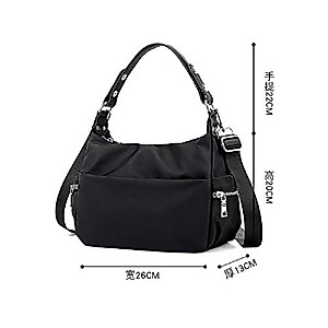 Womens Handbags Crossbody Bag Lightweight Nylon Hobo Purses Casual Shoulder Messenger Bag for Grils Waterproof Black