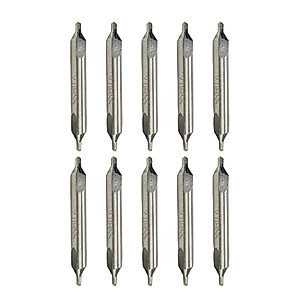 Rannb Center Bits Drill 2mm Tip Diameter HSS Center Spotting Drill Bit Countersink Tools for Lathe Metalworking -10pcs