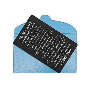 TGCNQ Wife Gifts To My Wife Wallet Card - Romantic Gifts for Wife for Mother's Day Christmas Valentines