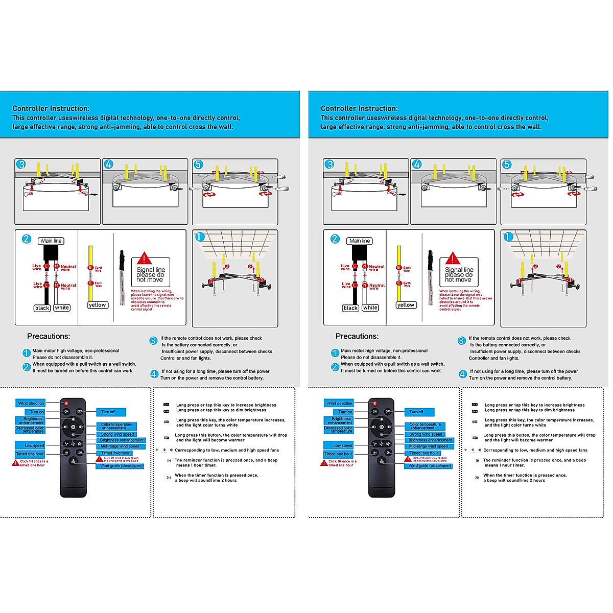 21.6" Ceiling Fan with Lights, Enclosed Round LED Ceiling Lighting Fan w/Invisible Blades,Semi Flush Mount Low Profile Fan W/Remote Control for Bedroom Living Room Children's Room (Constellation)