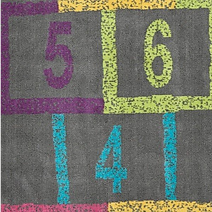 Ottomanson Children's Collection Garden Rug, 2 ft 7 in x 6 ft, Grey