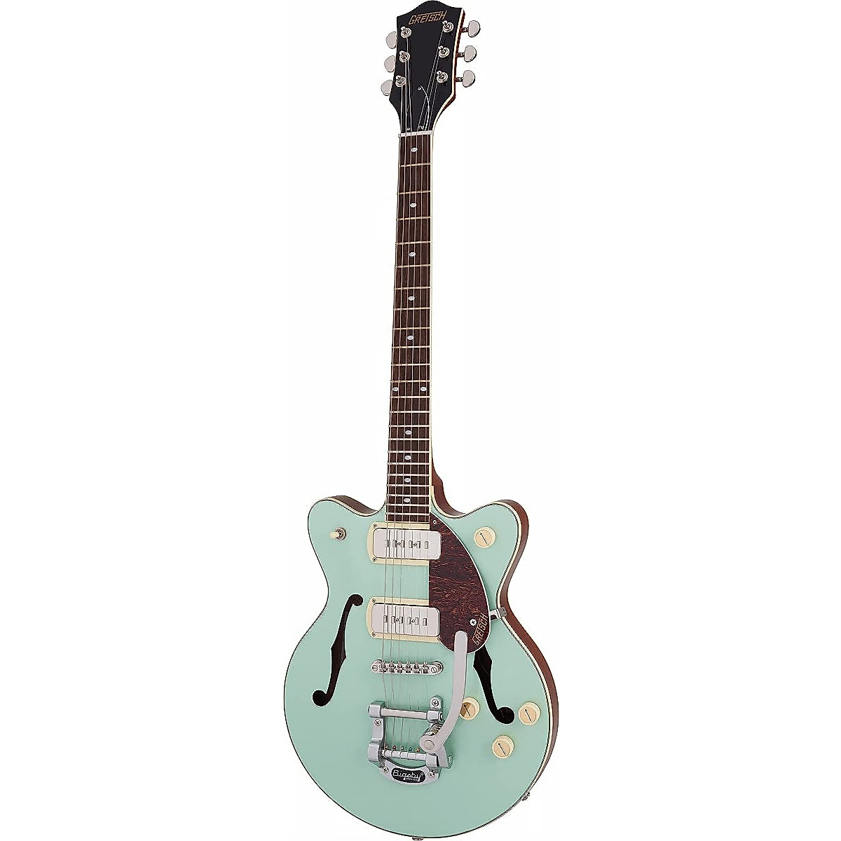Gretsch G2655T-P90 Streamliner Center Block Jr. Double-Cut P90 Two-Tone Mint Metallic and Vintage Mahogany Stain w/Bigsby